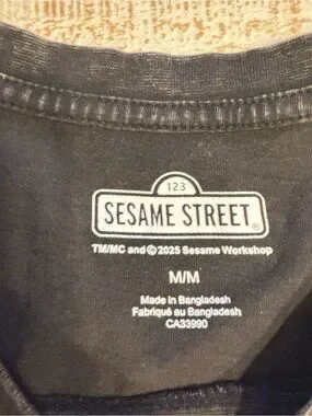 Sesame Street | Tops | Sesame Street Black Tee With White Logo | Poshmark